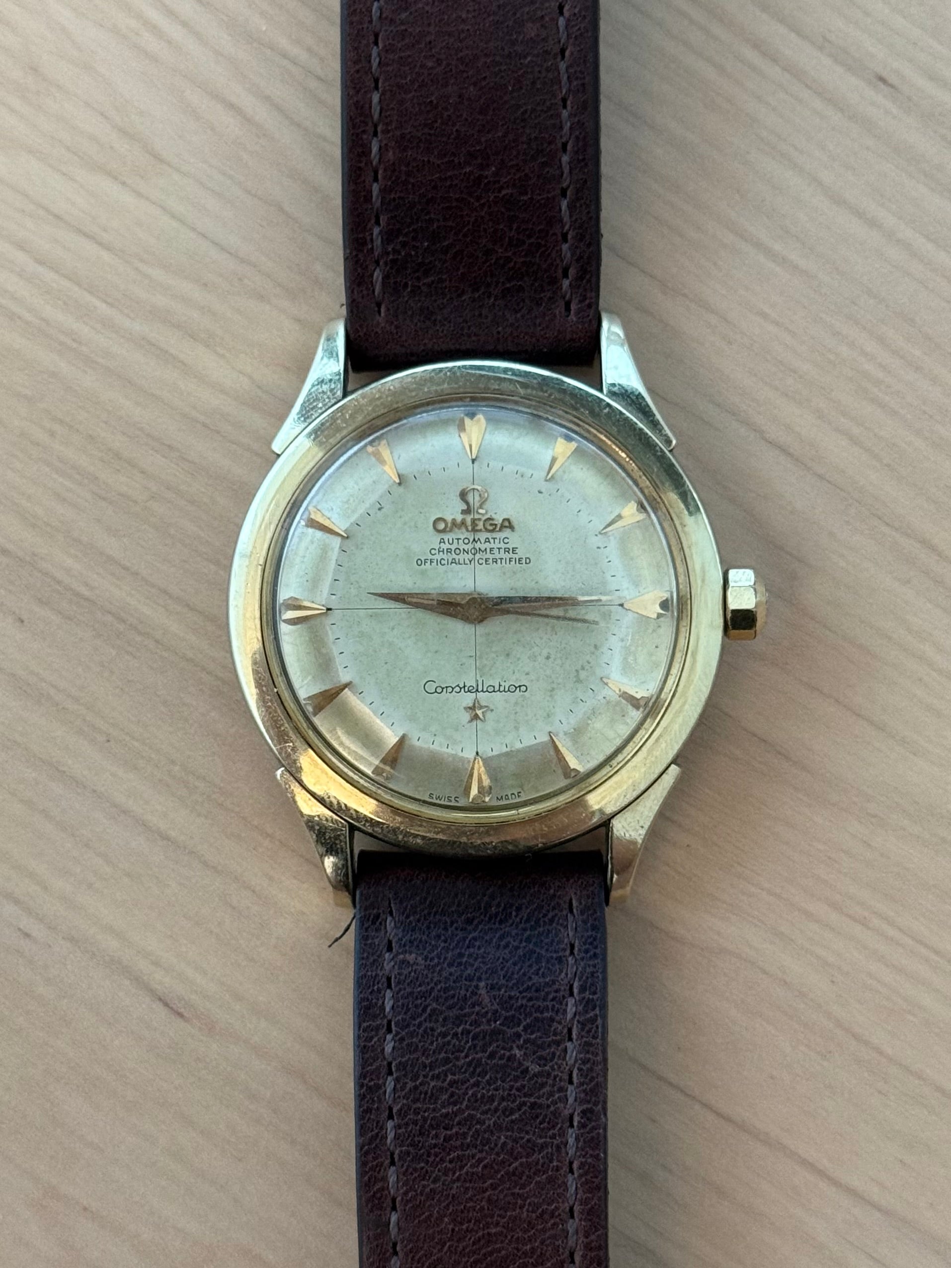 1956 Omega Constellation Ref. 2852 Pie-Pan “Arrowhead” – Galleries Vintage